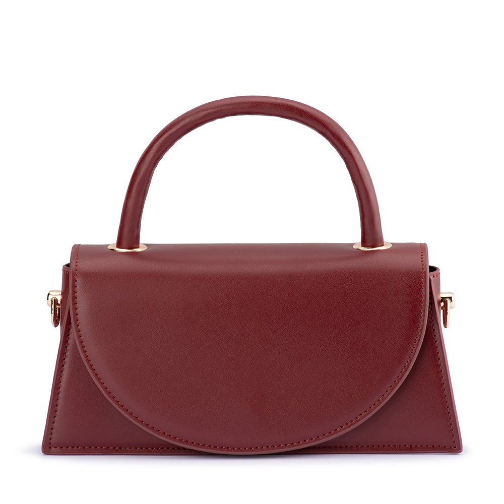 Shop HAILEY Top Handle Bag in Burgundy – Olga Berg