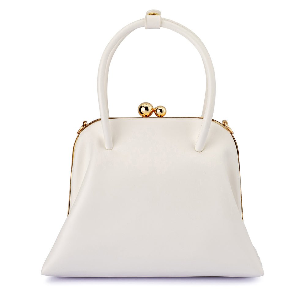Shop LEANDRA Top Handle Bag in White – Olga Berg